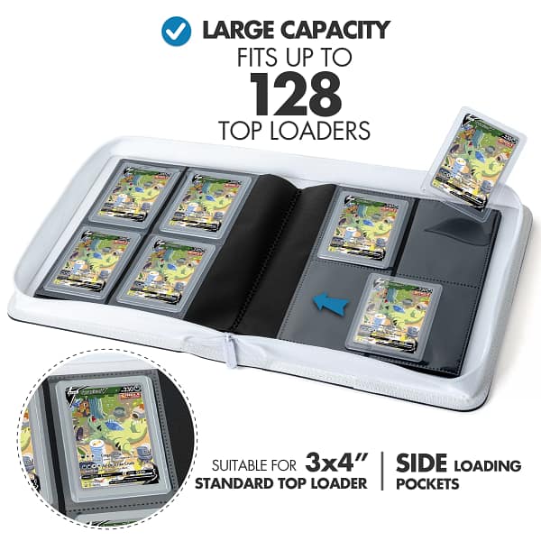 Toploader 4 Pocket Side-Loading Binder – Black and White – Fun Guys