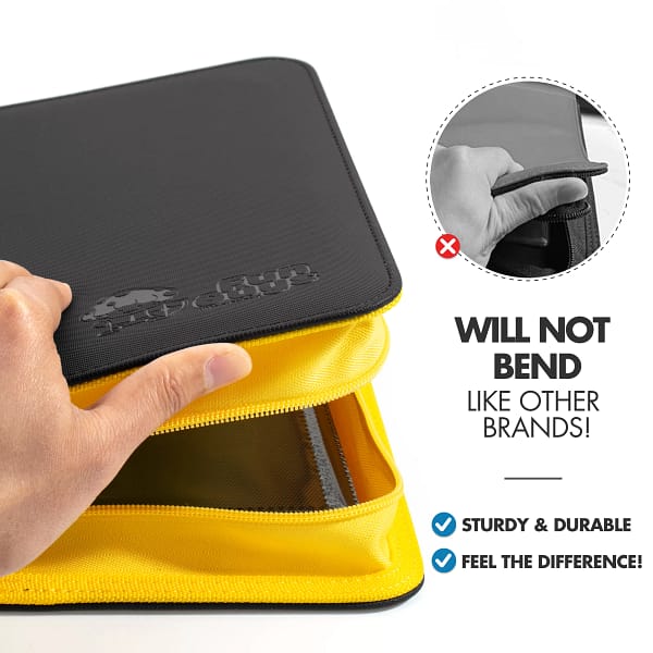 Toploader 4 Pocket Side-Loading Binder – Black and Yellow – Fun Guys