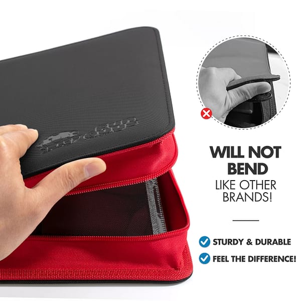 Toploader 4 Pocket Side-Loading Binder – Black and Red – Fun Guys